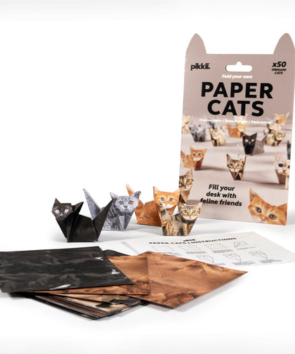 Paper Cats | Origami Cat Craft Kit | Fun Gift for Cat Lovers by Pikkii ...
